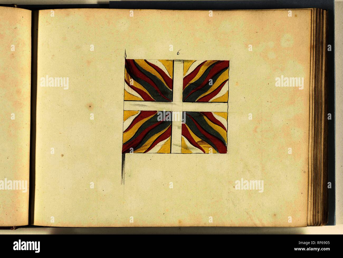 French banner conquered at the battle of Ramillies, 1706. Draughtsman ...