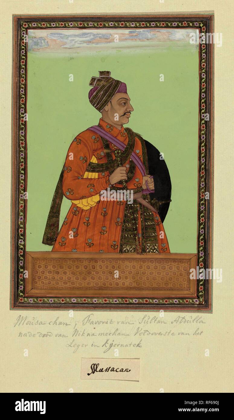 Portrait of Musa Khan, who has been a Sultan Abdullah's page; after ...
