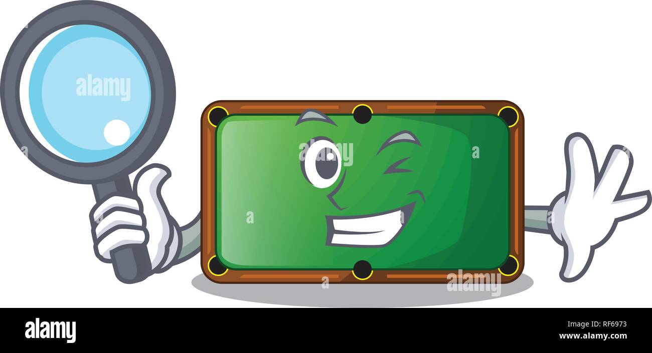 Detective billiard table is insulated with characters Stock Vector ...