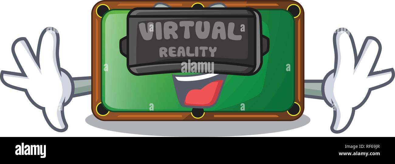 Virtual reality billiard table in the mascot playroom Stock Vector ...