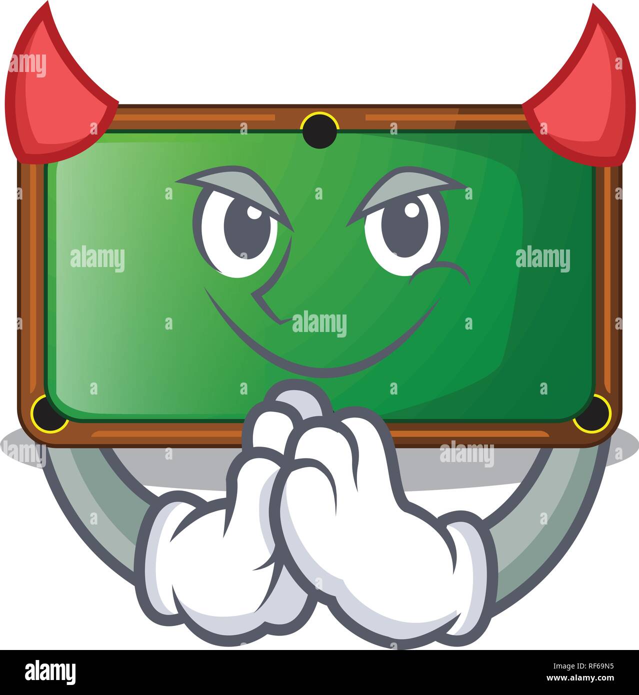 Devil billiard table in the mascot playroom Stock Vector Image & Art ...