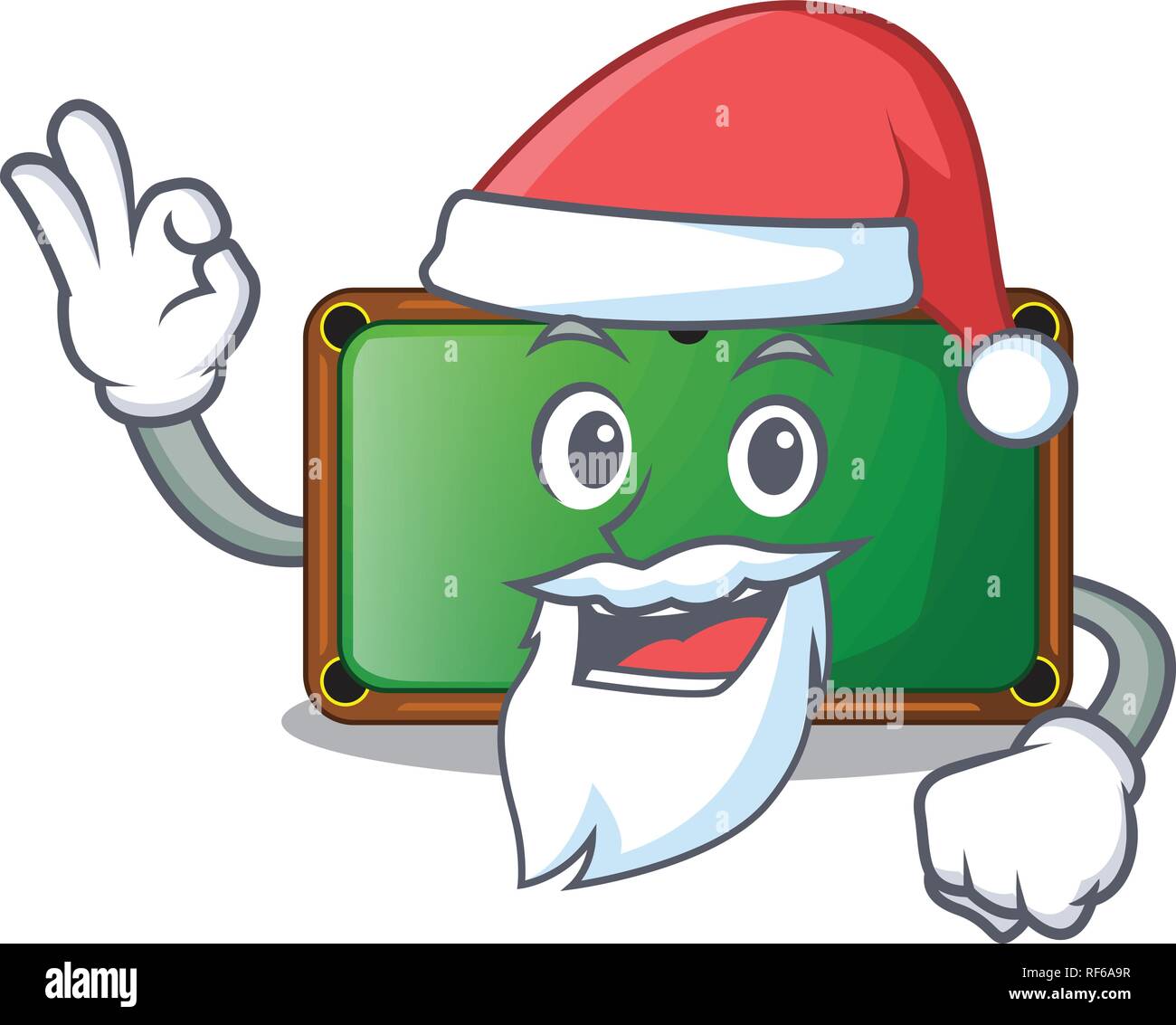 Santa shape billiard table on wooden cartoon Stock Vector Image & Art ...