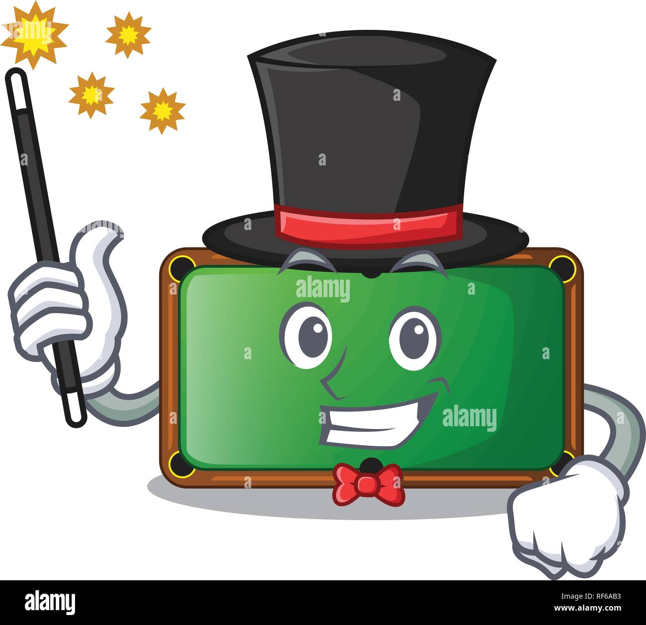 Magician shape billiard table on wooden cartoon Stock Vector Image ...