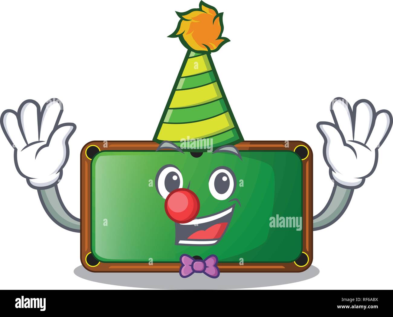 Clown shape billiard table on wooden cartoon Stock Vector Image & Art ...