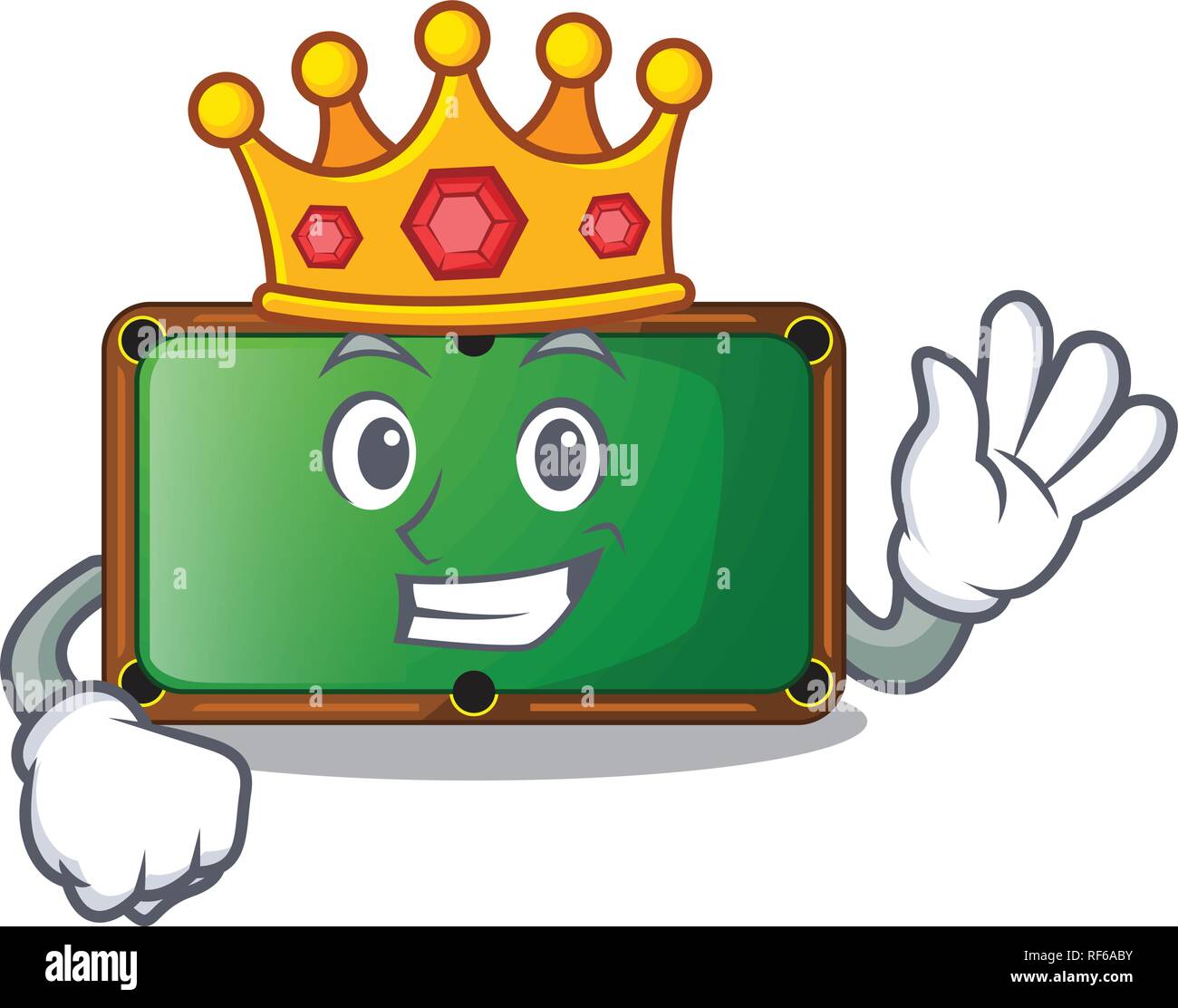 King shape billiard table on wooden cartoon Stock Vector Image & Art ...