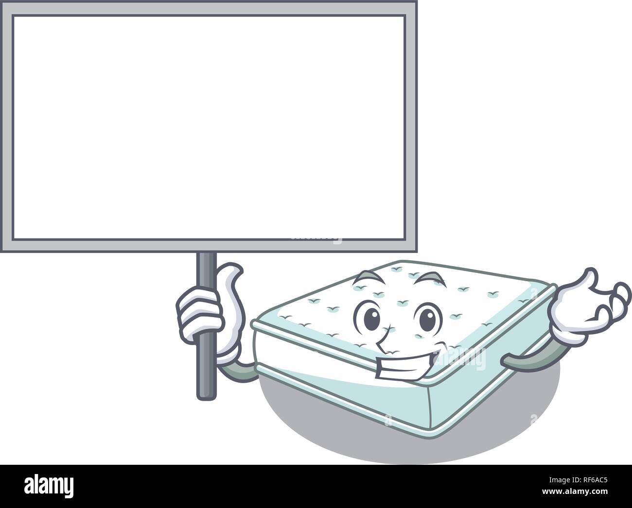 Bring board mattress isolated on the with mascot Stock Vector Image ...
