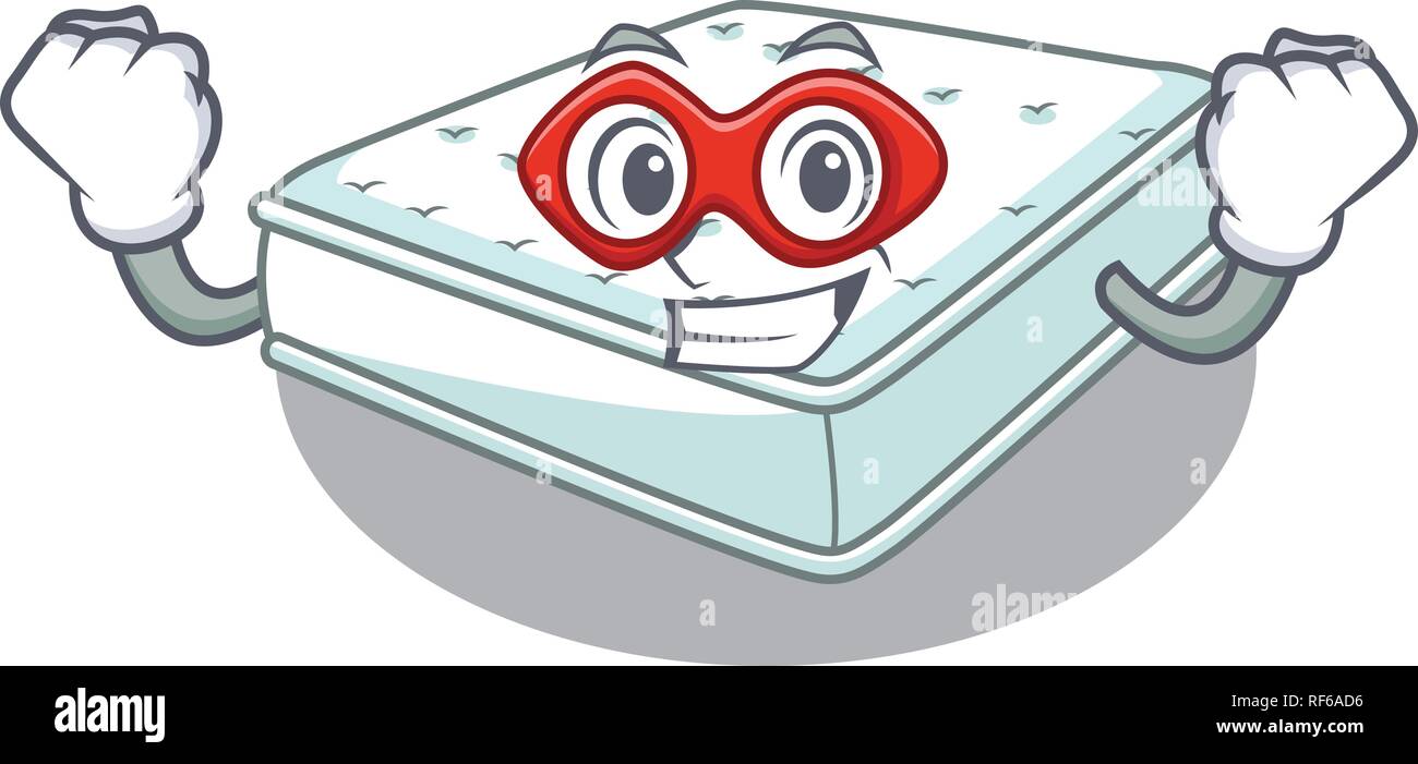 Super hero mattress in on the characters bedroom Stock Vector Image ...