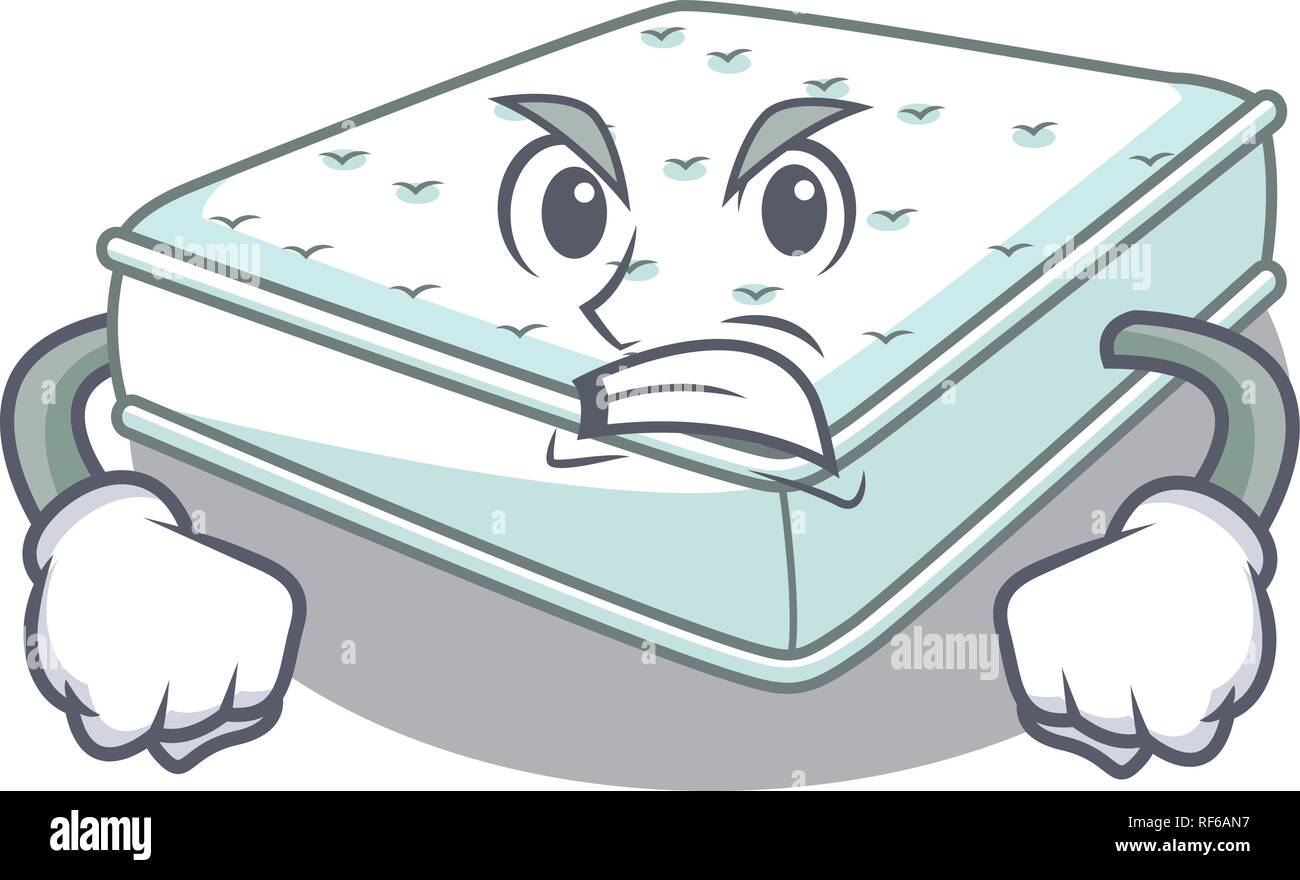Angry cartoon mattress the made to sleep Stock Vector Image & Art - Alamy