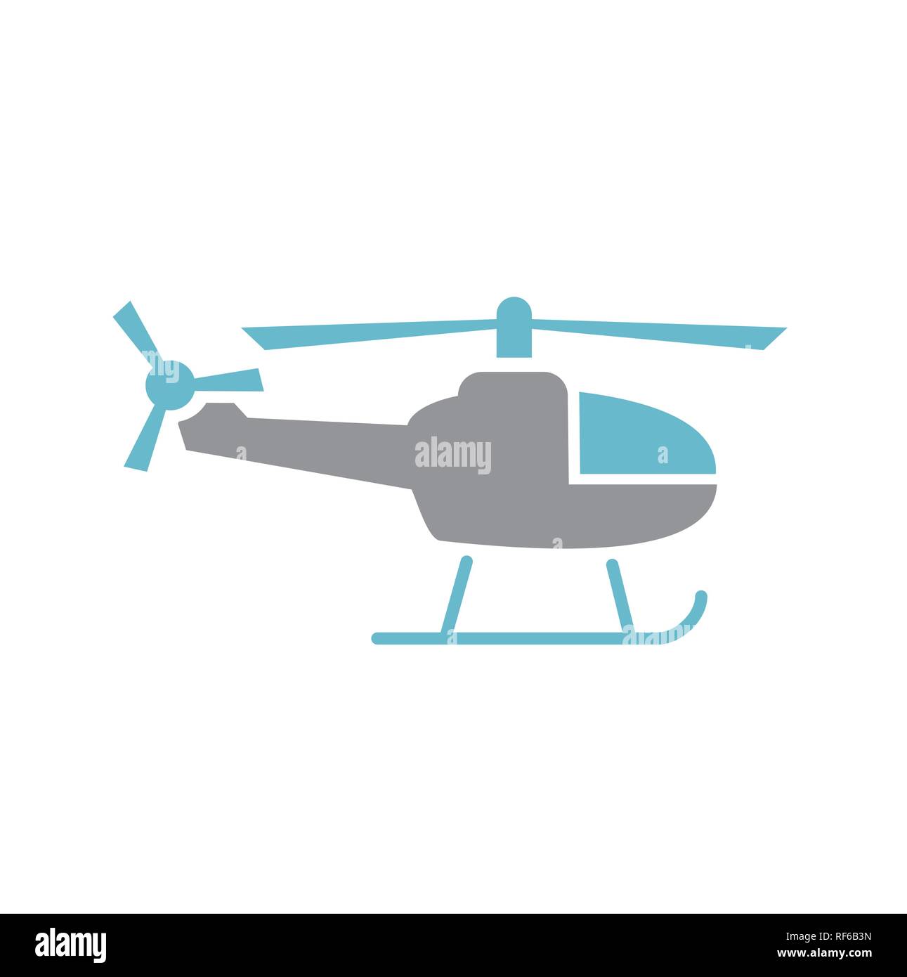 Helicopter icon on white background for graphic and web design, Modern ...