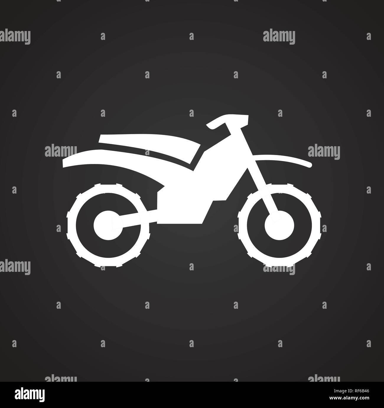 Motorcycle icon on black background for graphic and web design, Modern ...