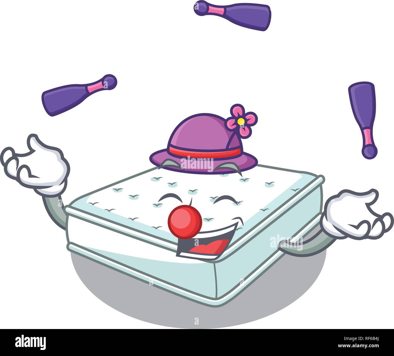 Juggling mattress in cartoon on the shape Stock Vector Image & Art - Alamy
