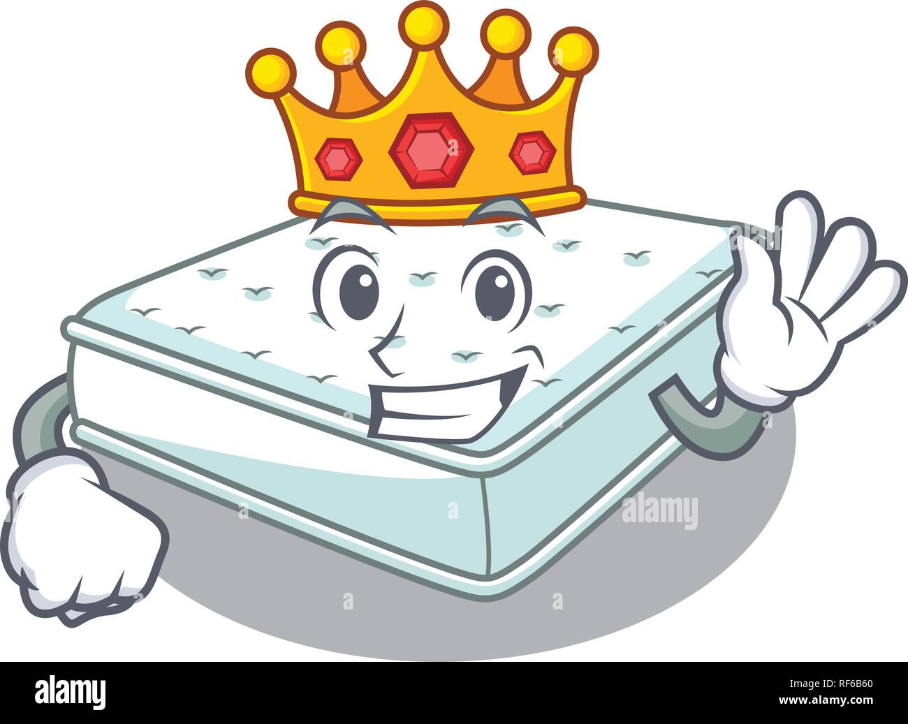 King mattress in cartoon on the shape Stock Vector Image & Art - Alamy