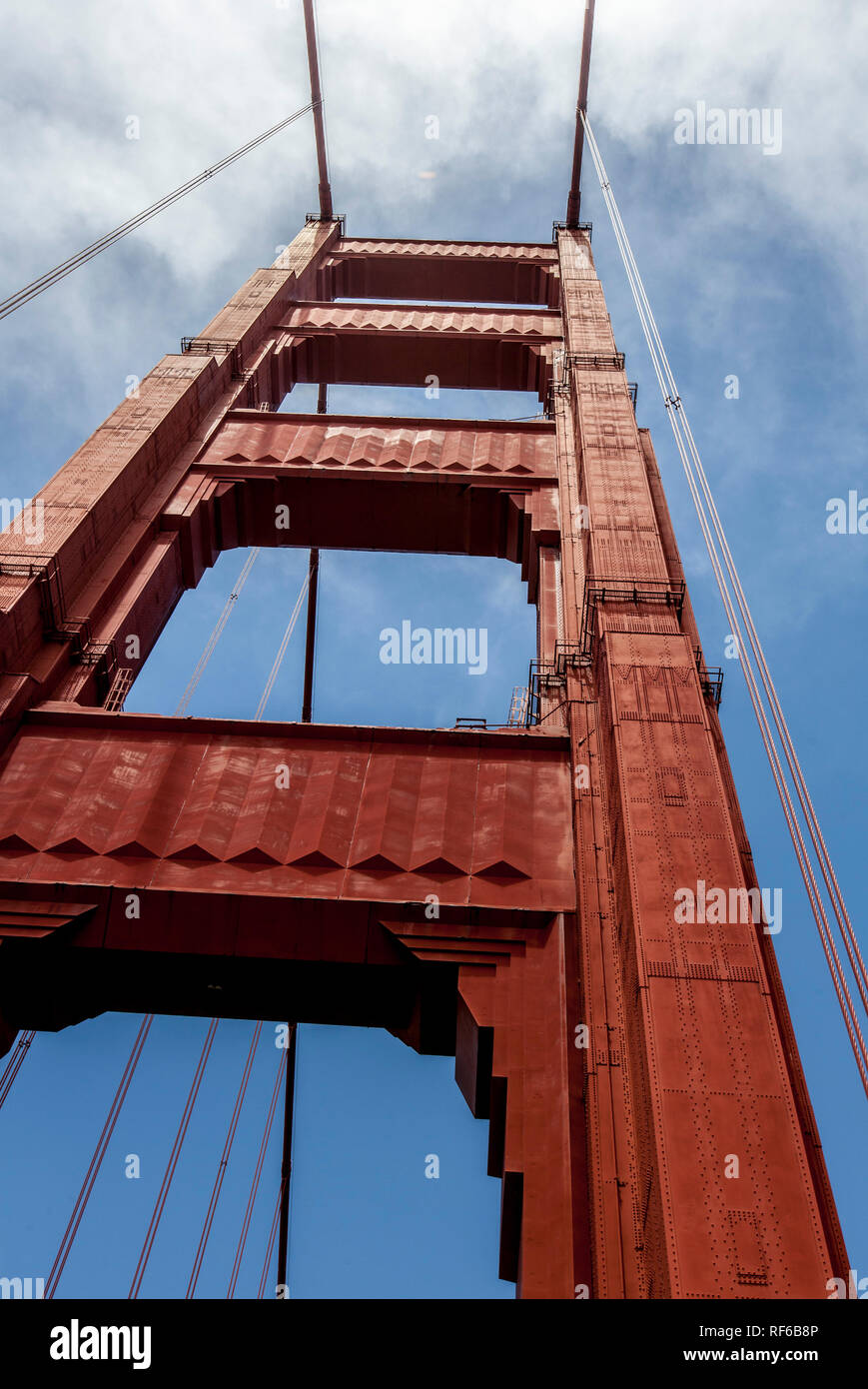 Golden Gate Bridge Tower Stock Photo - Alamy