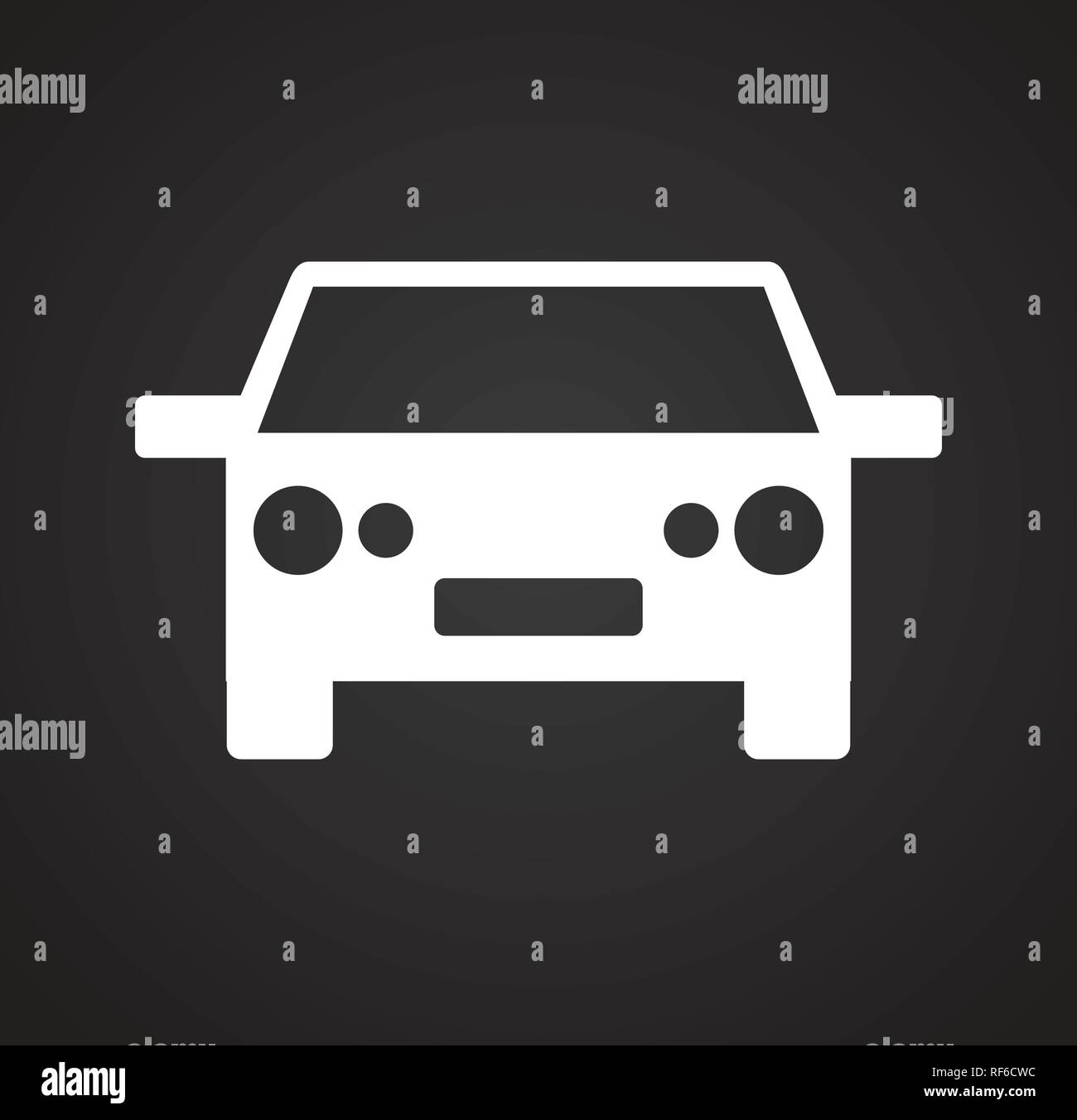 Automobile icon on black background for graphic and web design, Modern ...