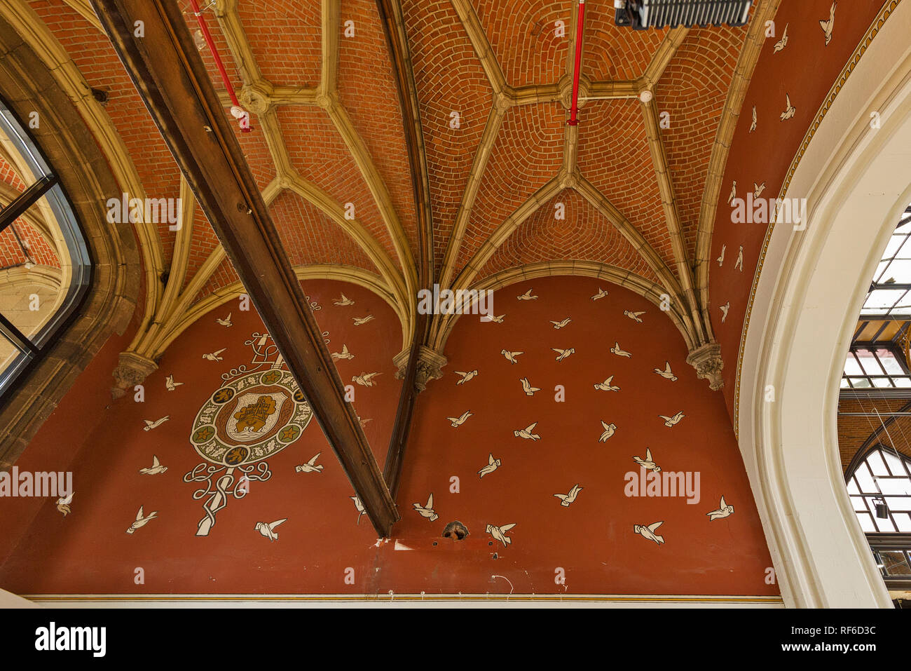 walls and vaults painted in the old post office located near the wold ...