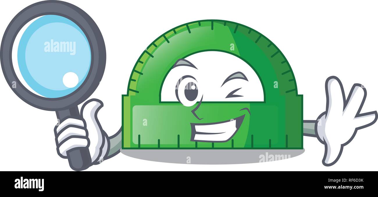 Detective protractor in a the cartoon bag Stock Vector Image & Art - Alamy