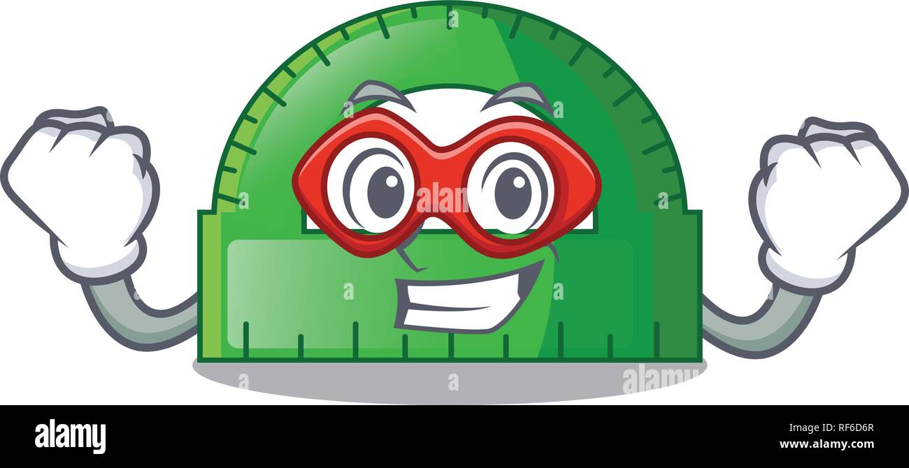 Super hero protractor in a the cartoon bag Stock Vector Image & Art - Alamy