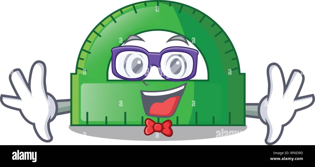 Geek protractor in a the cartoon bag Stock Vector Image & Art - Alamy