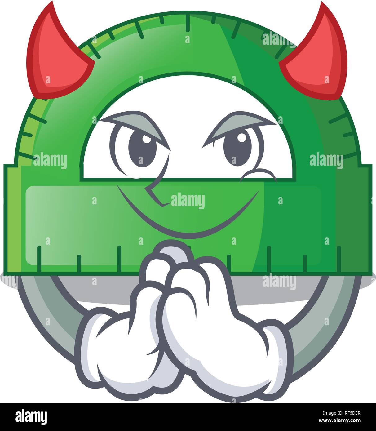Devil protractor on a the mascot table Stock Vector Image & Art - Alamy