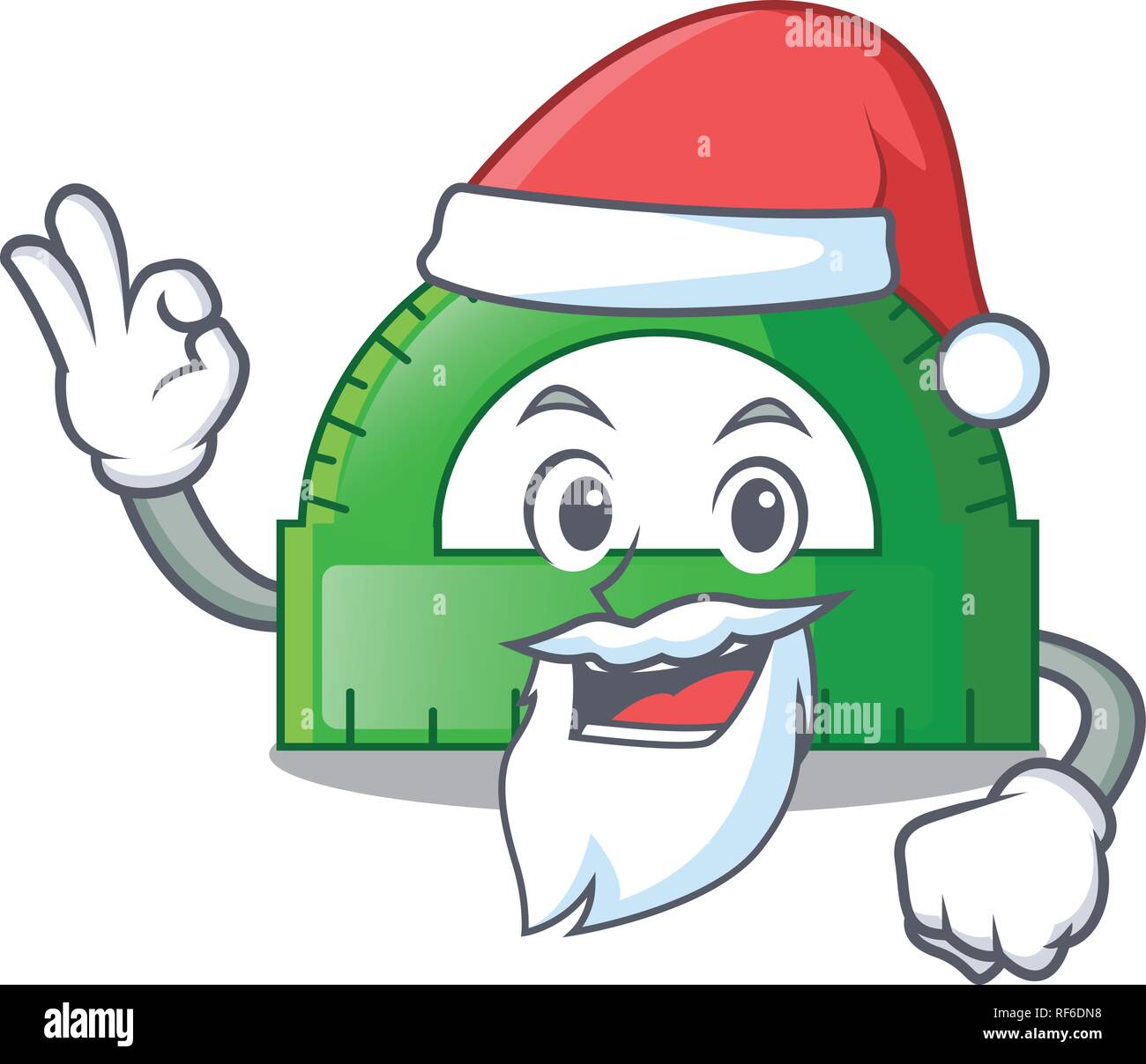 Santa protractor isolated in the a cartoons Stock Vector Image & Art ...