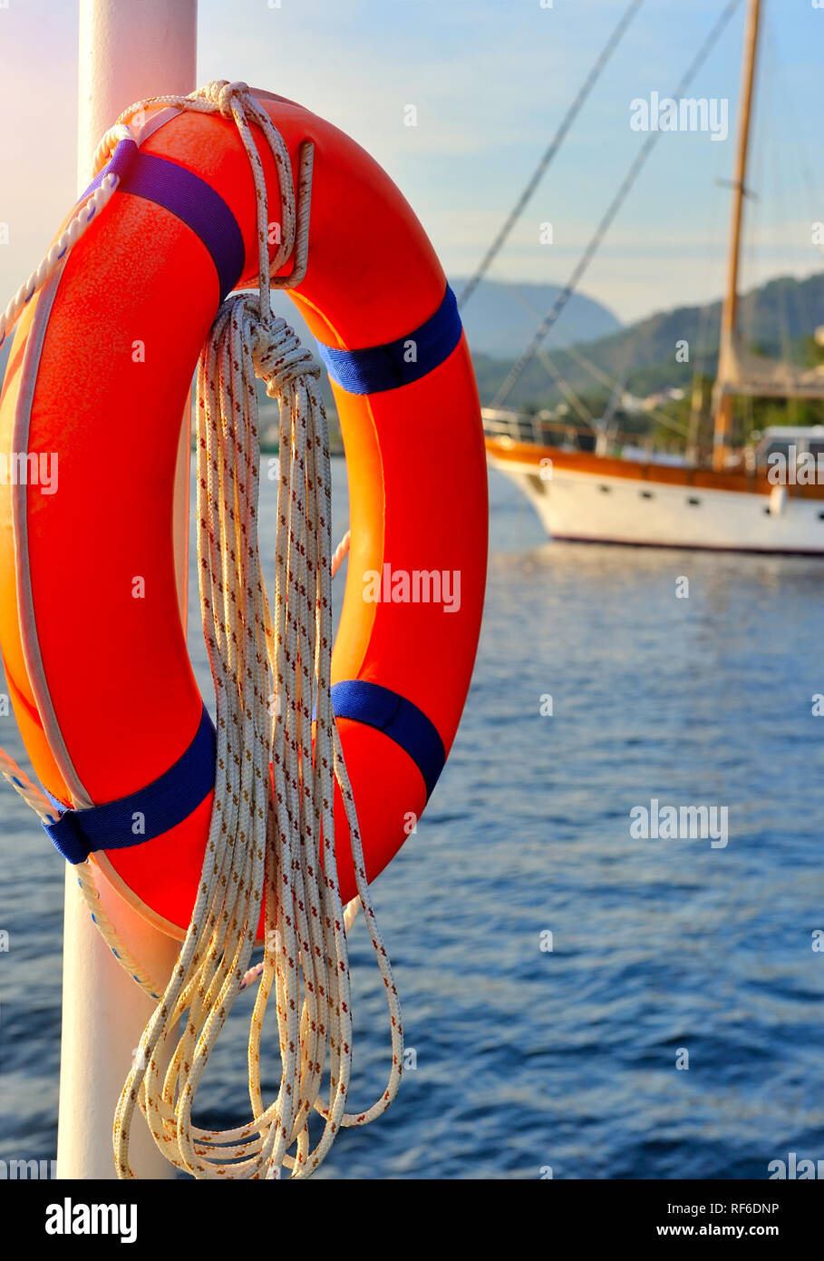 Lifebuoy yacht hi-res stock photography and images - Alamy