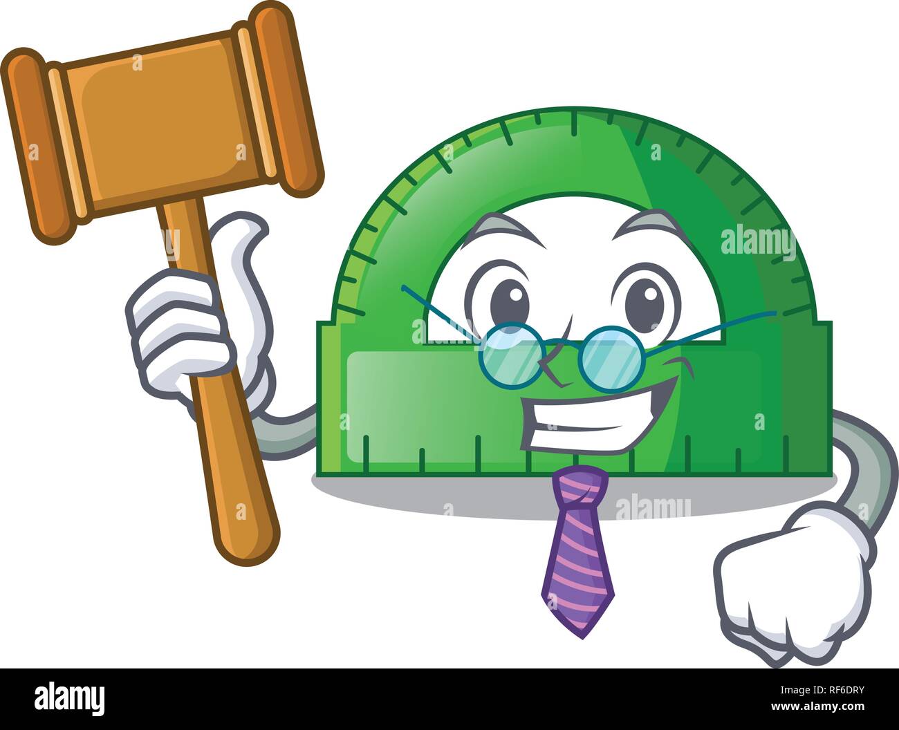 Judge protractor isolated in the a cartoons Stock Vector Image & Art ...