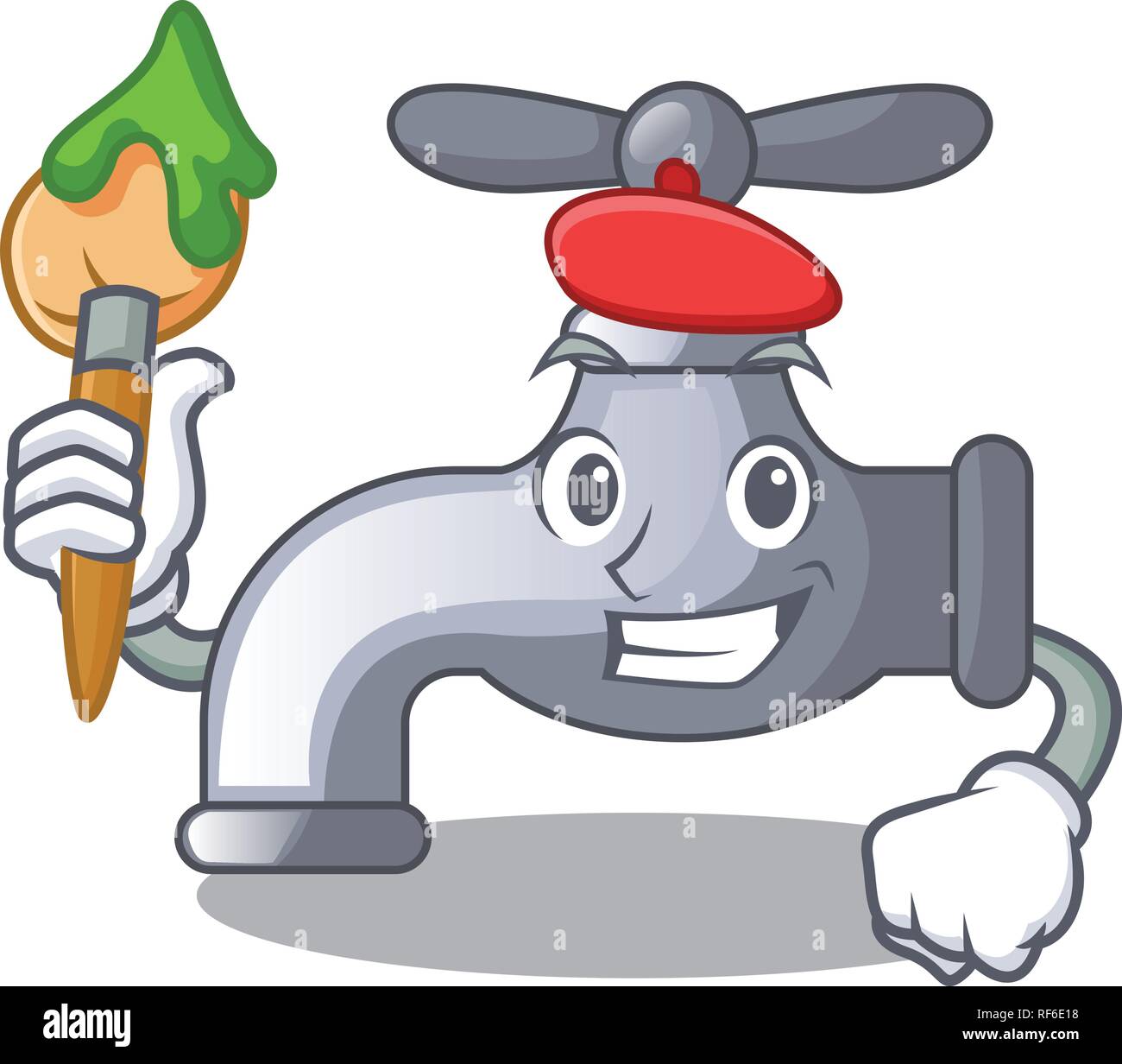 Artist water tap in shape of mascot Stock Vector Image & Art - Alamy