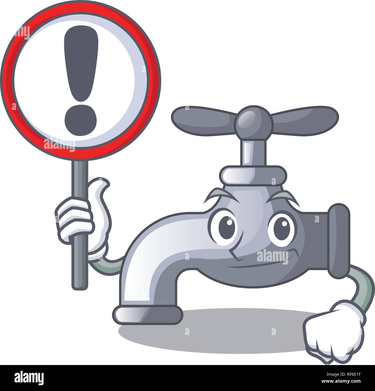 With sign water tap in shape of mascot Stock Vector Image & Art - Alamy