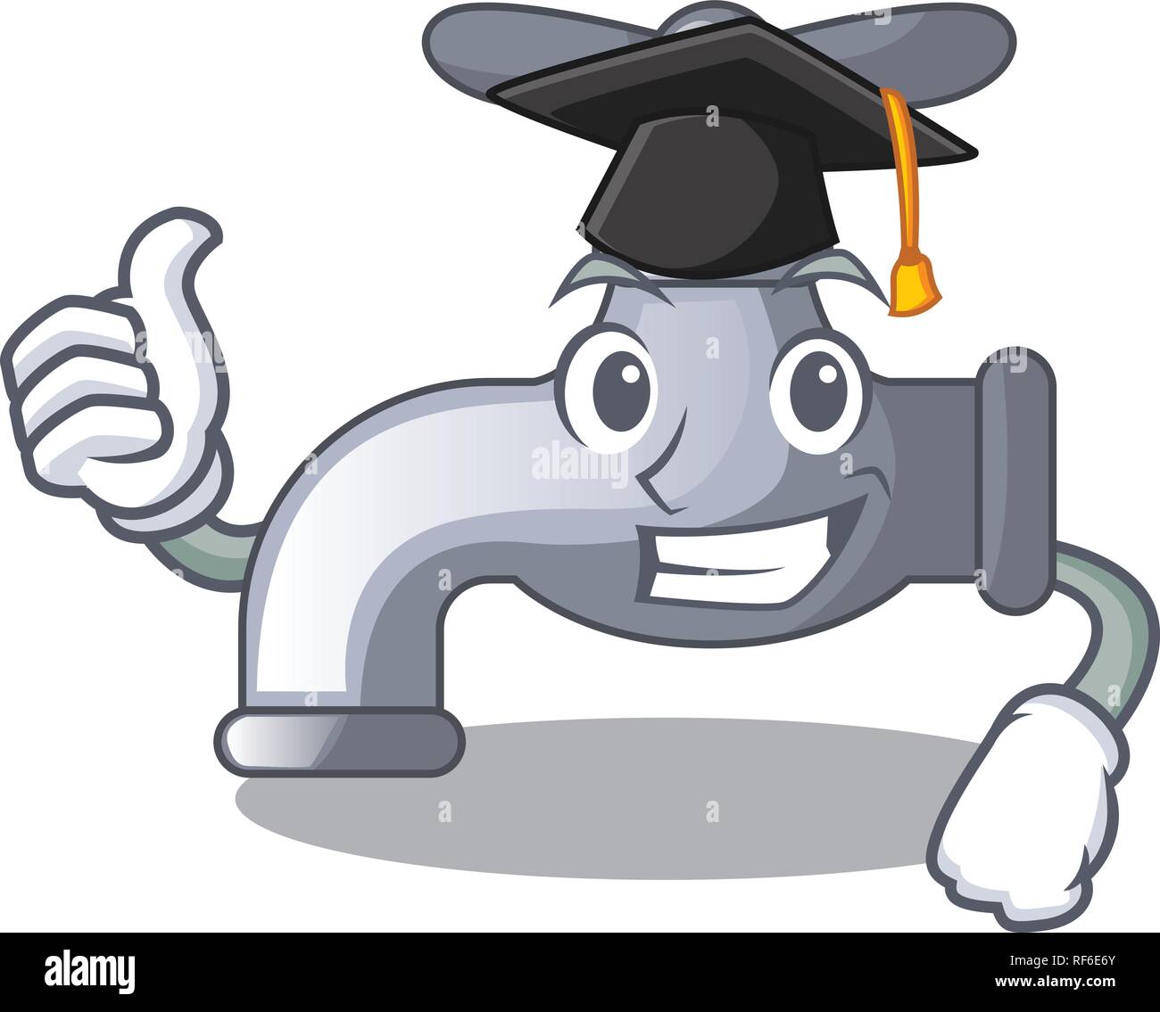 Graduation water tap installed in cartoon bathroom Stock Vector Image ...