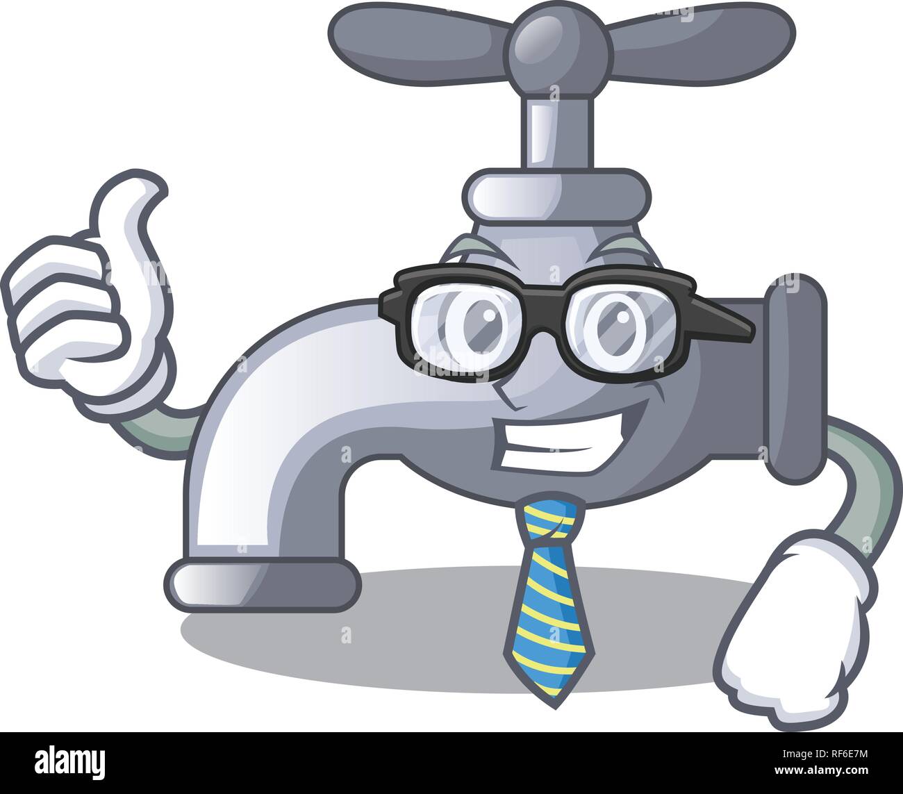 Businessman water tap installed in cartoon bathroom Stock Vector Image ...
