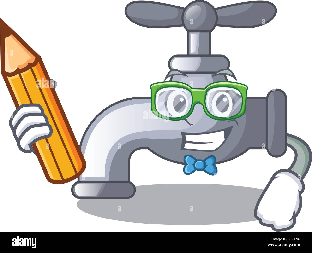 Student water tap installed in cartoon bathroom Stock Vector Image ...