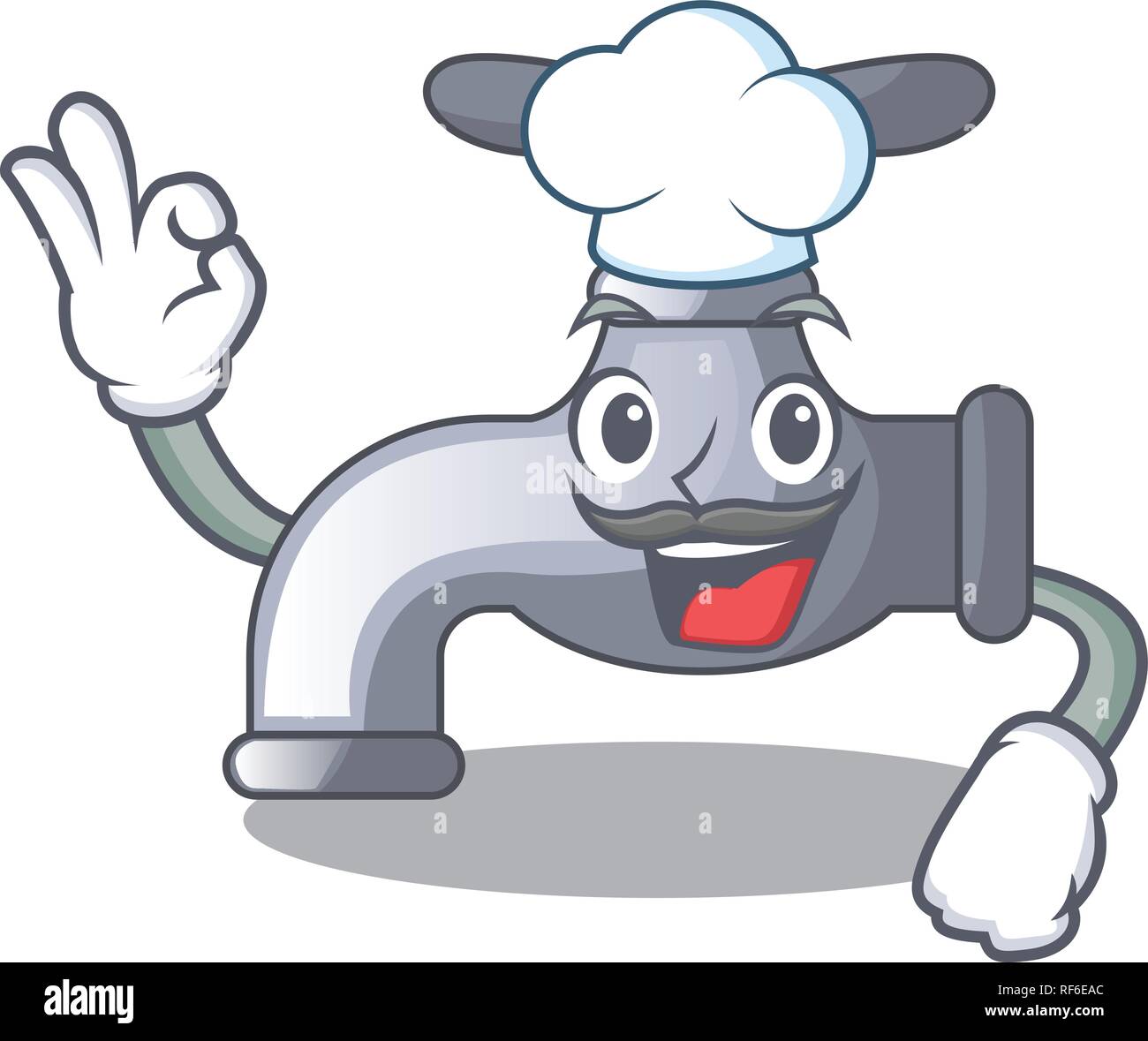 Chef water tap installed in cartoon bathroom Stock Vector Image & Art ...