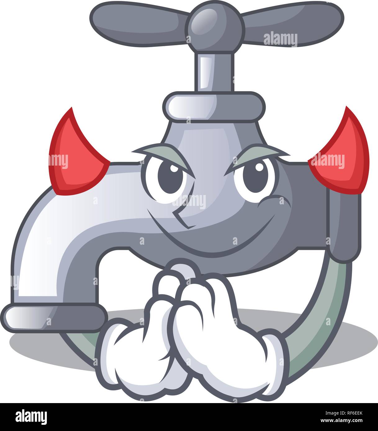 Devil water tap isolated on the character Stock Vector Image & Art - Alamy