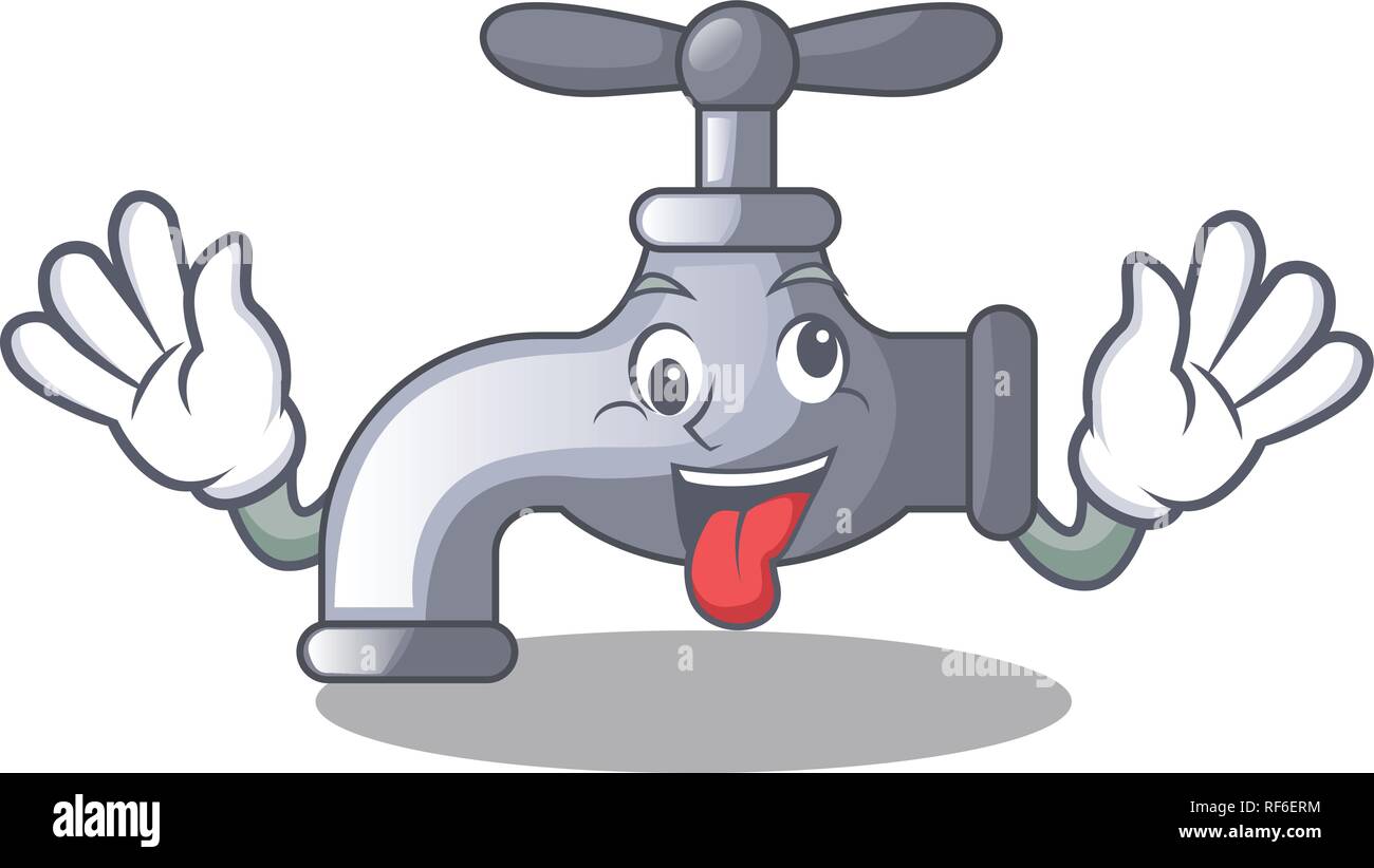 Crazy water tap in shape wooden cartoon Stock Vector Image & Art - Alamy