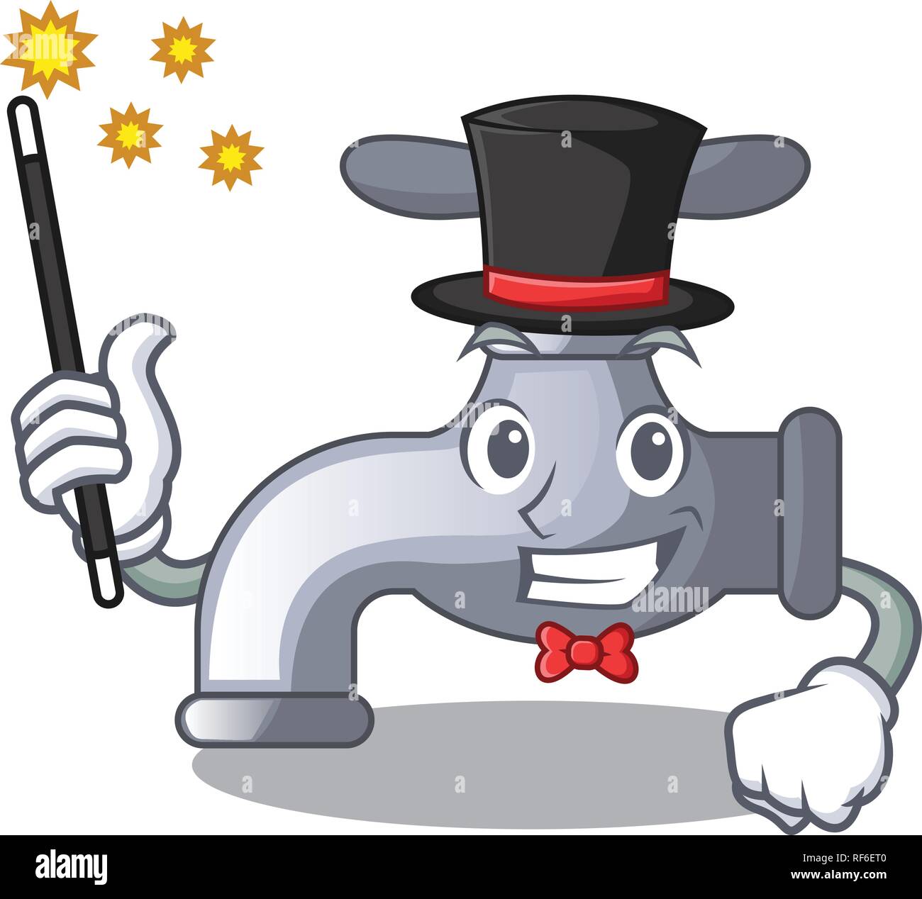 Magician water tap in shape wooden cartoon Stock Vector Image & Art - Alamy
