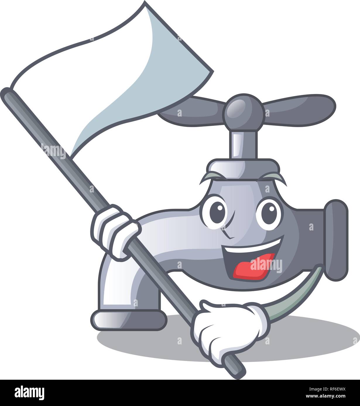 With flag water tap in shape wooden cartoon Stock Vector Image & Art ...