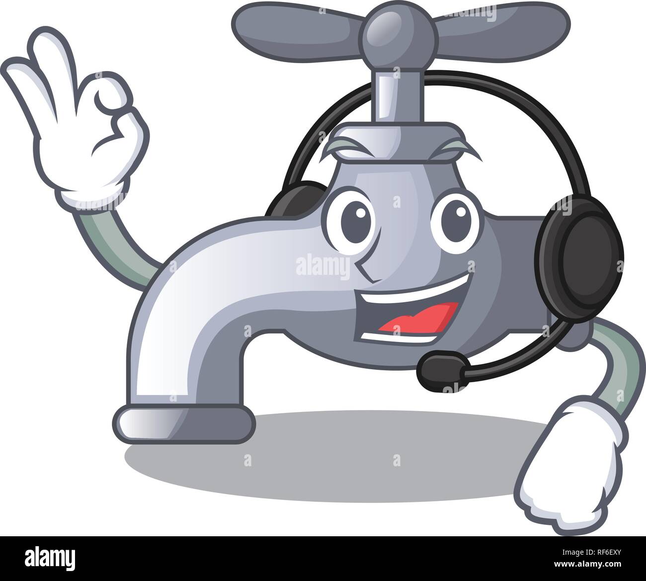 With headphone water tap in shape wooden cartoon Stock Vector Image ...
