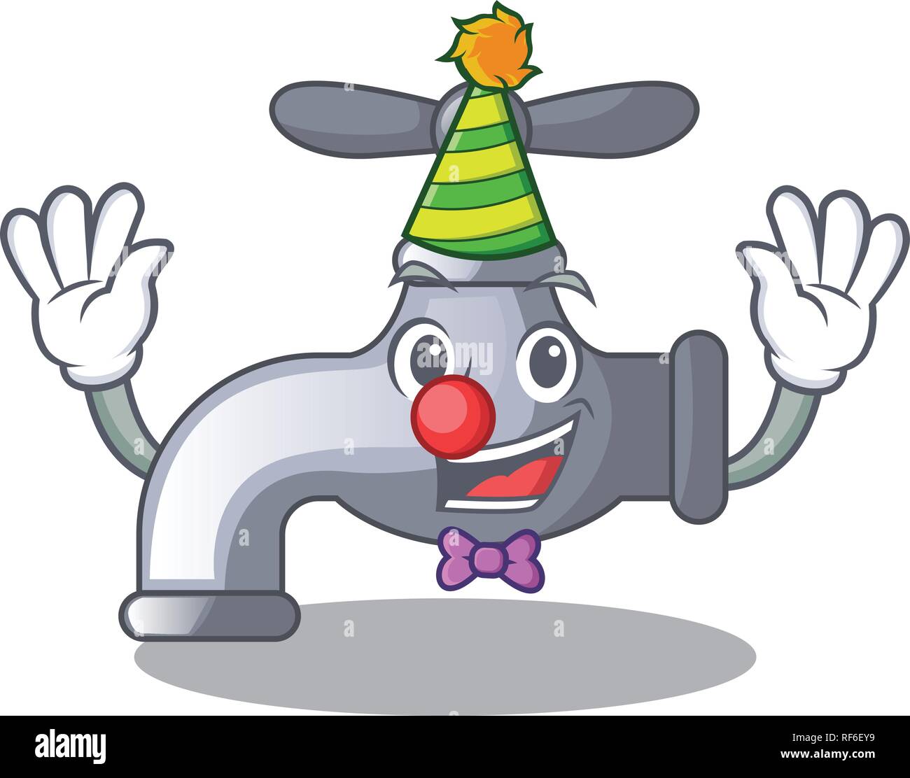 Clown water tap in shape wooden cartoon Stock Vector Image & Art - Alamy