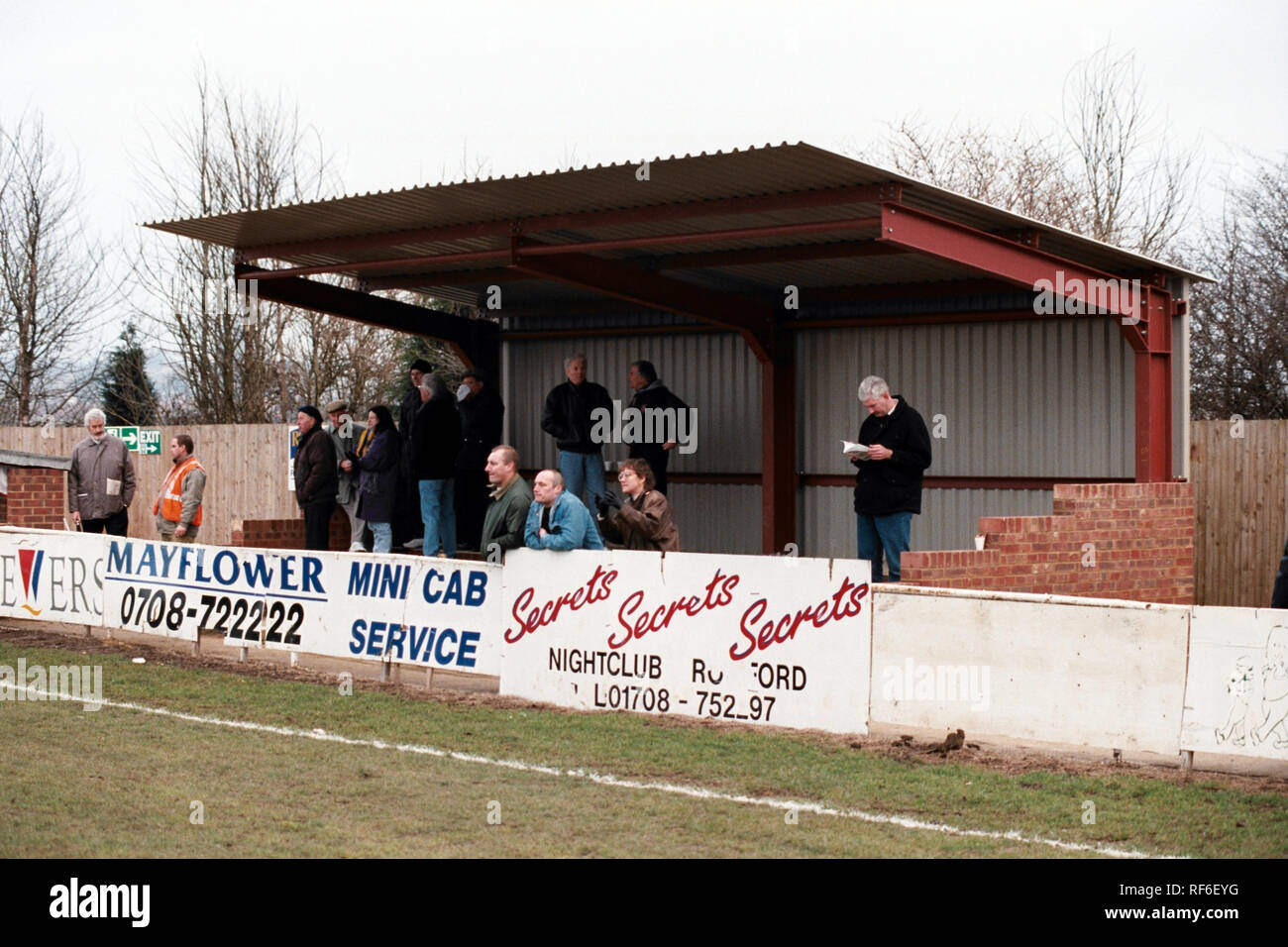 Covered area at Collier Row FC Football Ground, Sungate, Collier Row ...