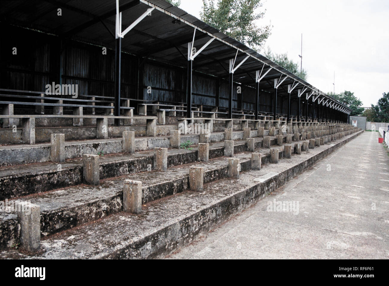 Covered terracing at Bromley FC Football Ground, Hayes Lane, Bromley ...
