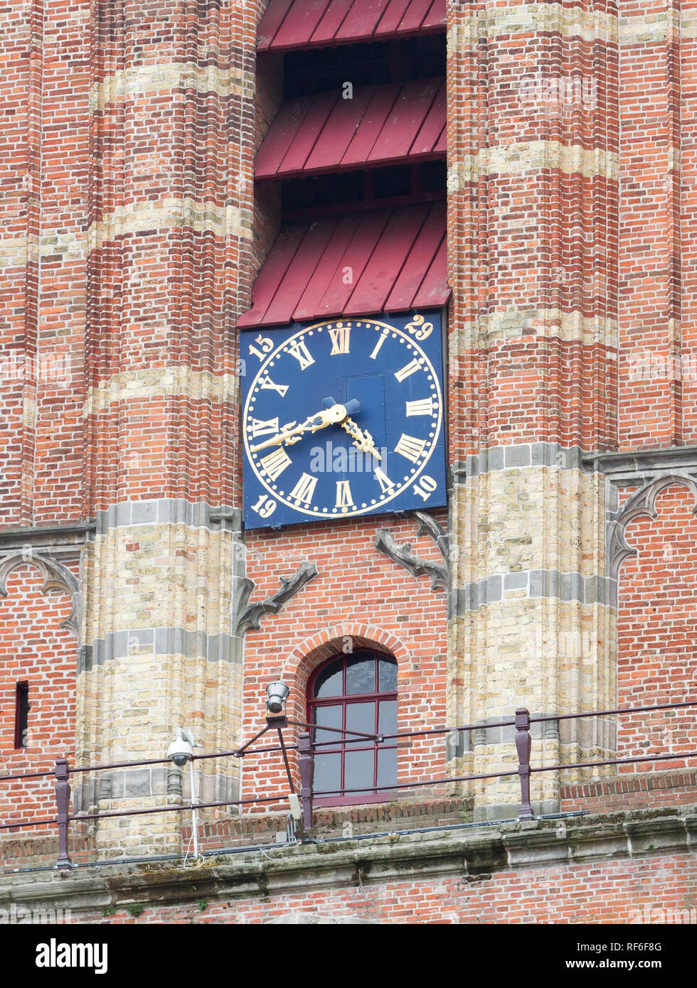 Old clock on a building, church tower Stock Photo - Alamy