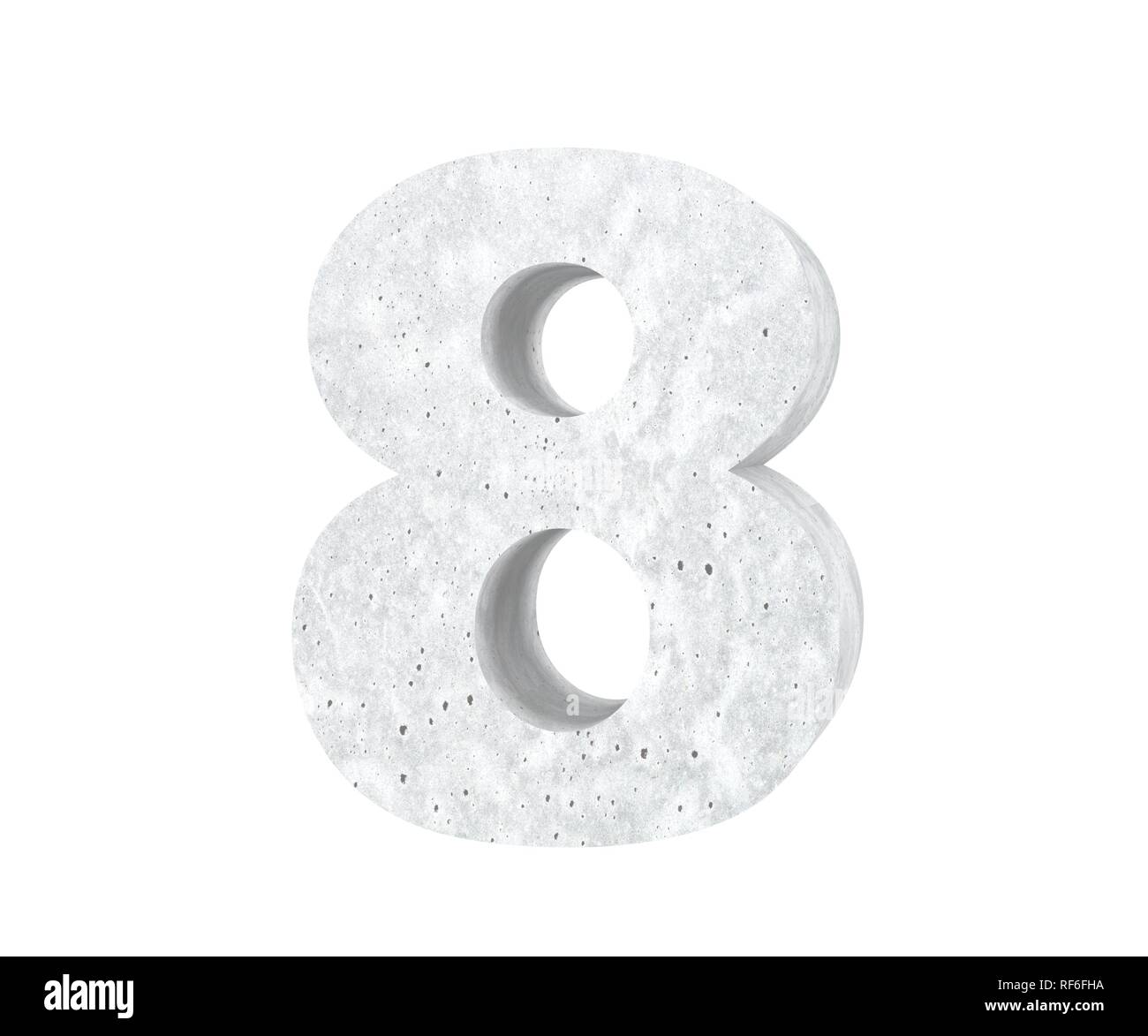 3D rendering concrete number 8 eight. 3D render Illustration Stock ...