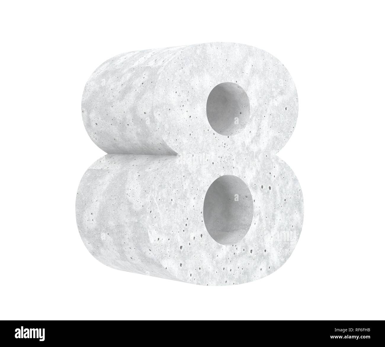 3D rendering concrete number 8 eight. 3D render Illustration Stock ...