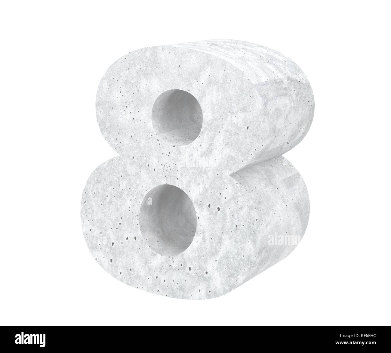 3D rendering concrete number 8 eight. 3D render Illustration Stock ...