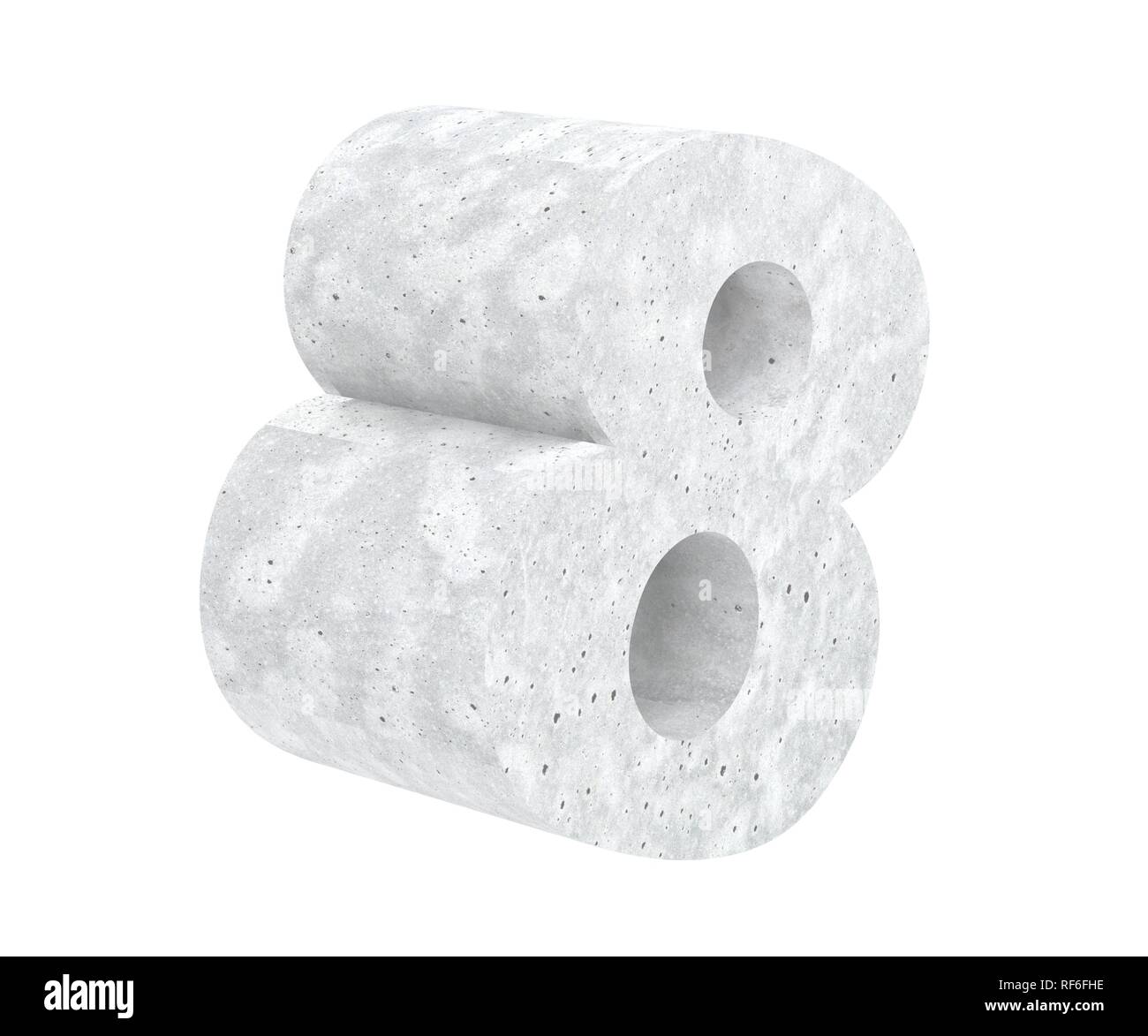 3D rendering concrete number 8 eight. 3D render Illustration Stock ...
