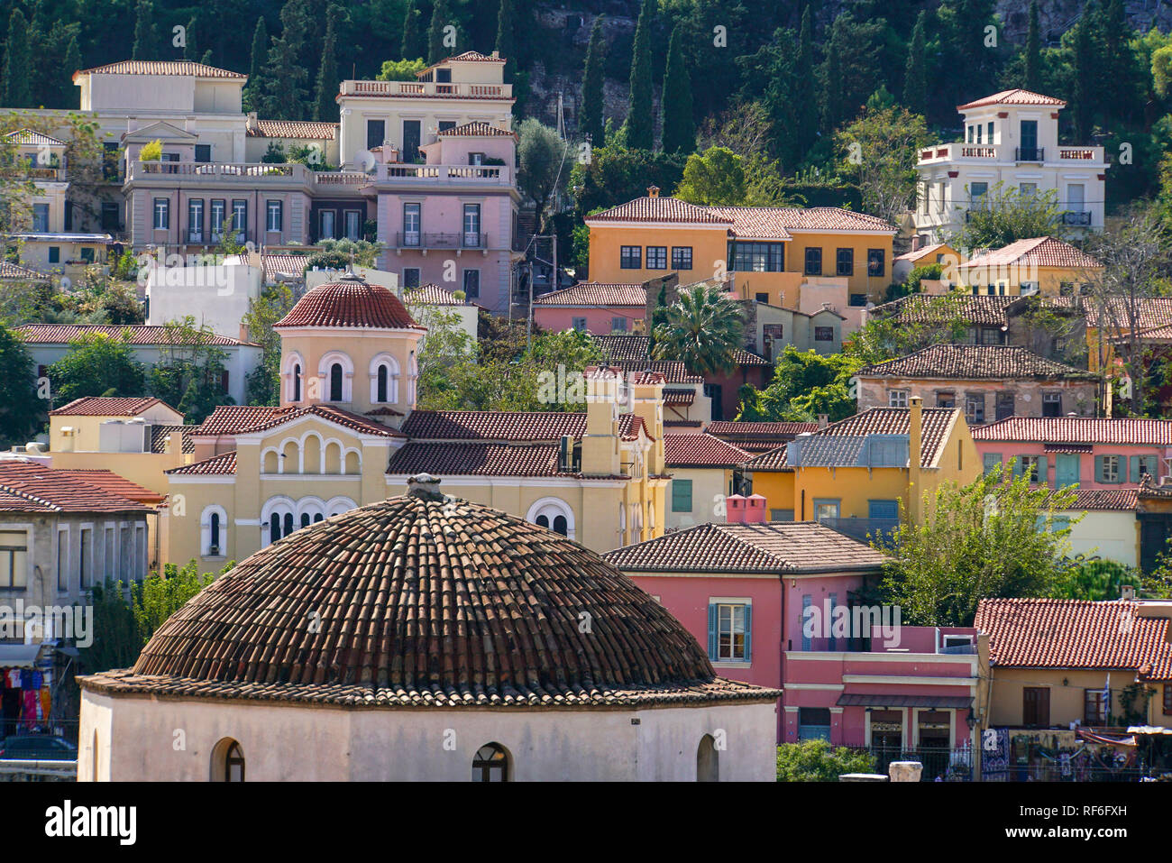 Athens cityscape the acropolis in the background Stock Photo - Alamy