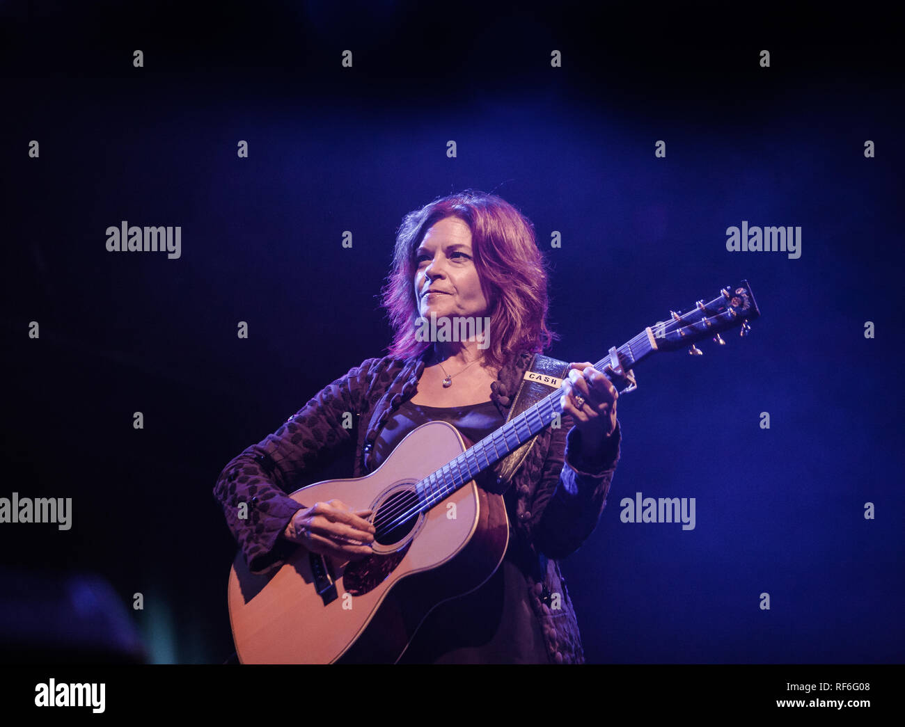 The American singer, country and folk musician Rosanne Cash performs a ...