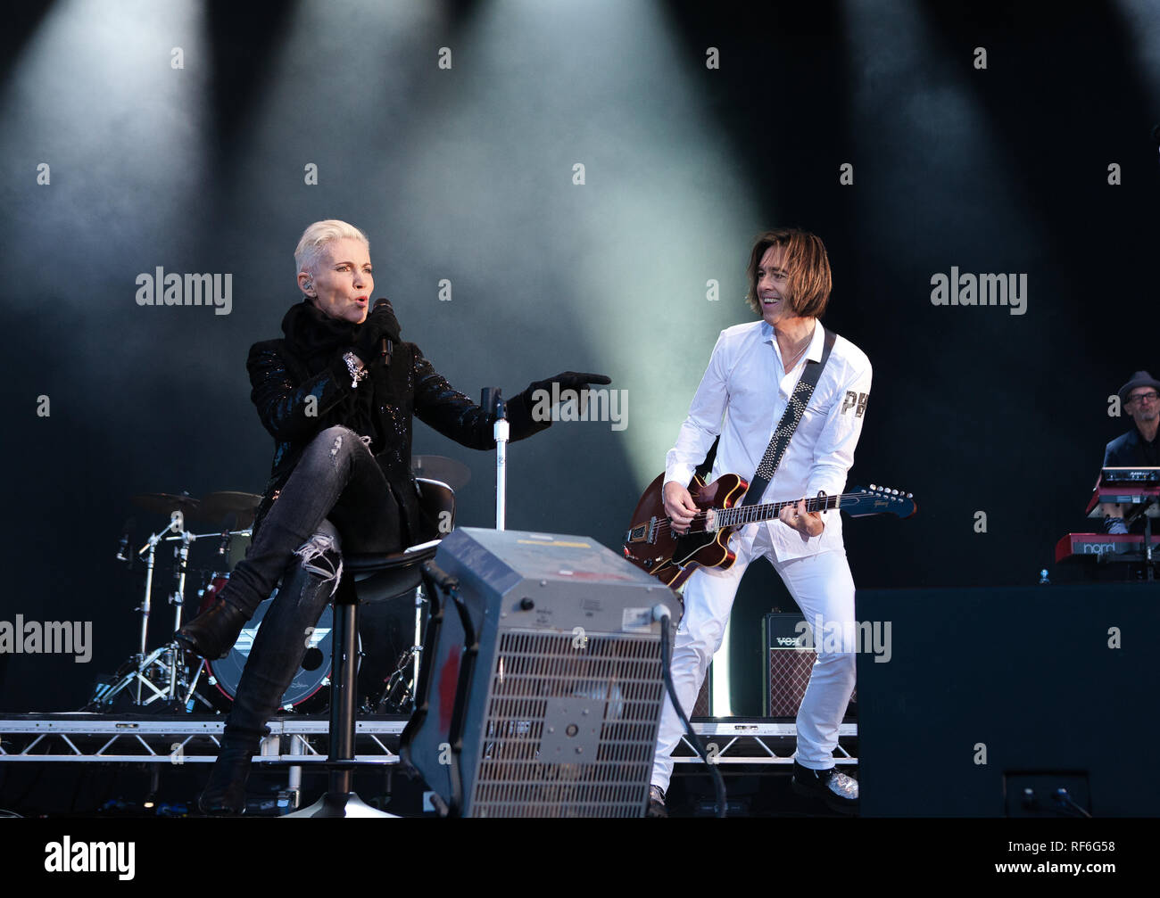 The Swedish pop rock duo Roxette performs a live concert at the Danish ...