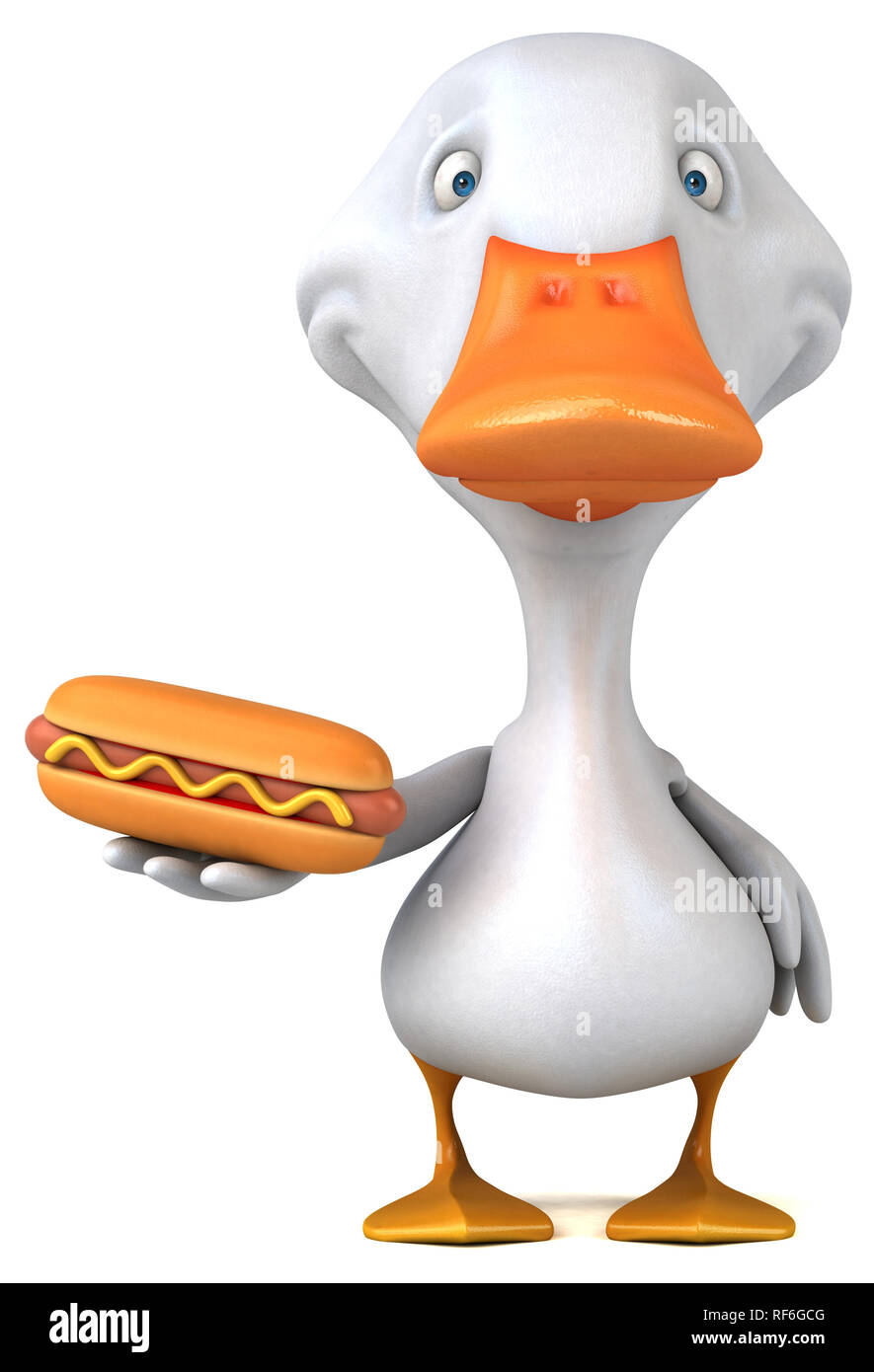 Fun duck - 3D Illustration Stock Photo - Alamy