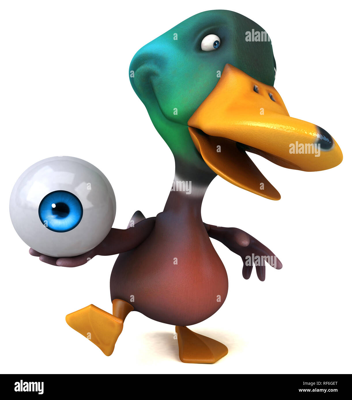 Fun duck - 3D Illustration Stock Photo - Alamy
